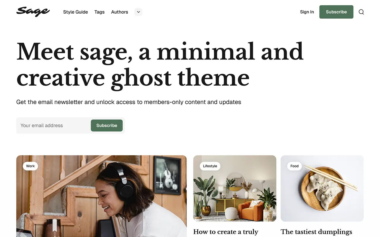 Sage Ghost Theme