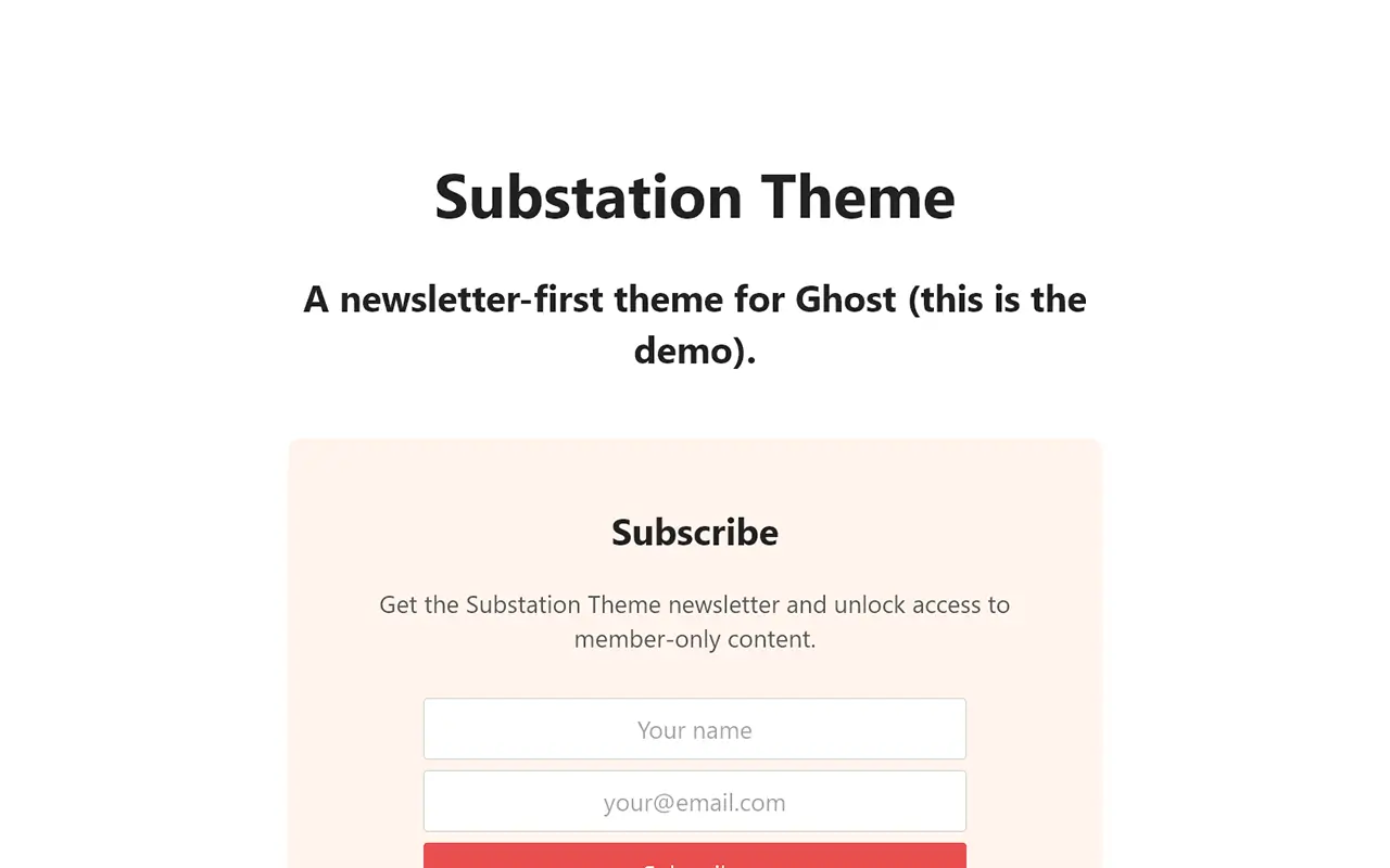 Substation Ghost Theme